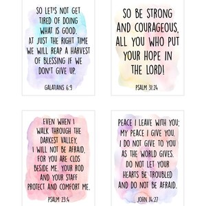 52 Uplifting Scripture Cards - Printable Bible Verse Cards for Anxiety ...