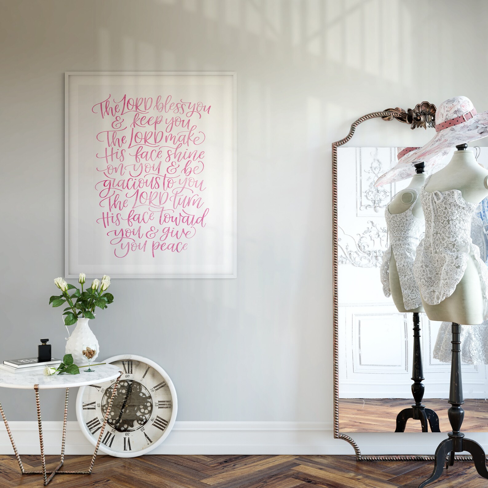 The Blessing Hand Lettered Art Printable Download Numbers - Etsy