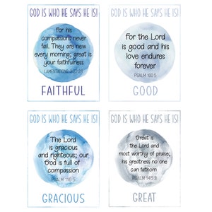 Character of God Bible Memory Verses | God is Who He Says He is ...