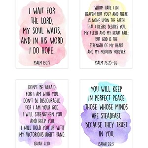 52 Uplifting Scripture Cards - Printable Bible Verse Cards for Anxiety ...