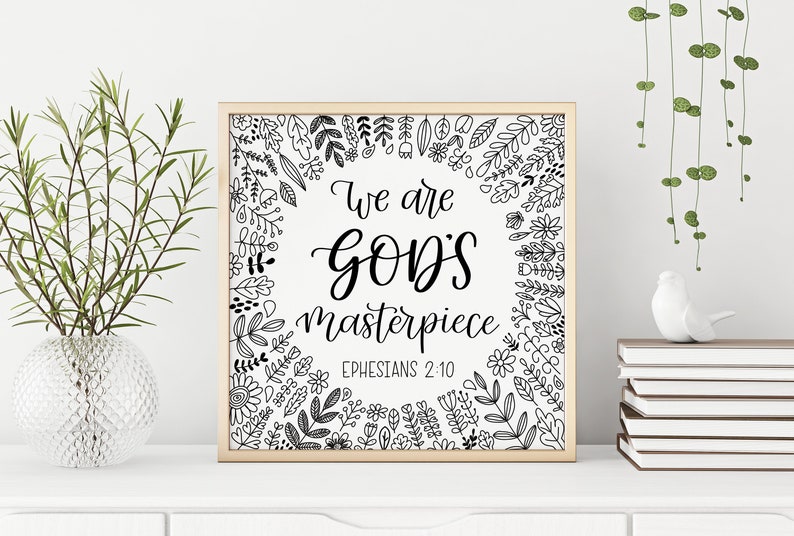 God's Masterpiece Artwork Bible Verse Art Nursery - Etsy