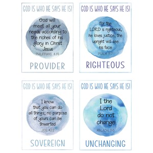 Character of God Bible Memory Verses | God is Who He Says He is ...
