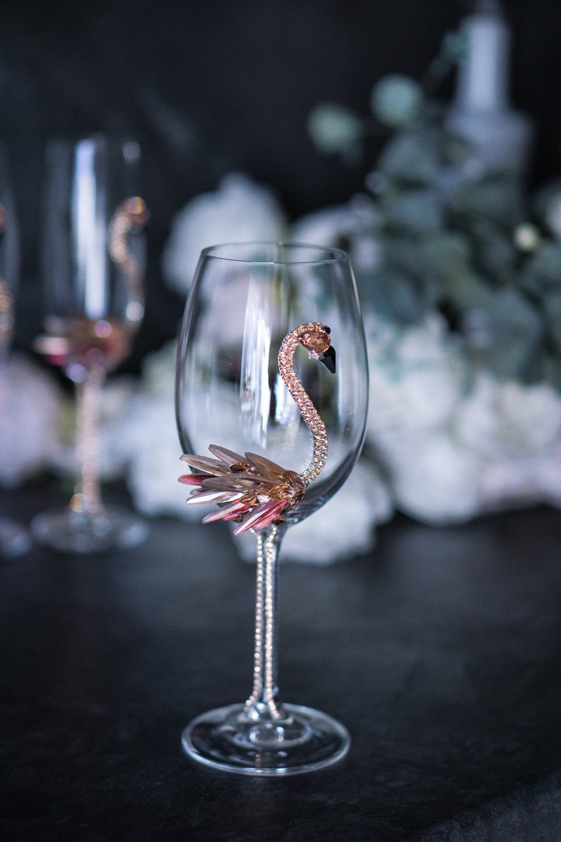 Pink Flamingo Wine Glass Flamingo Ts Flamingo Decor Etsy