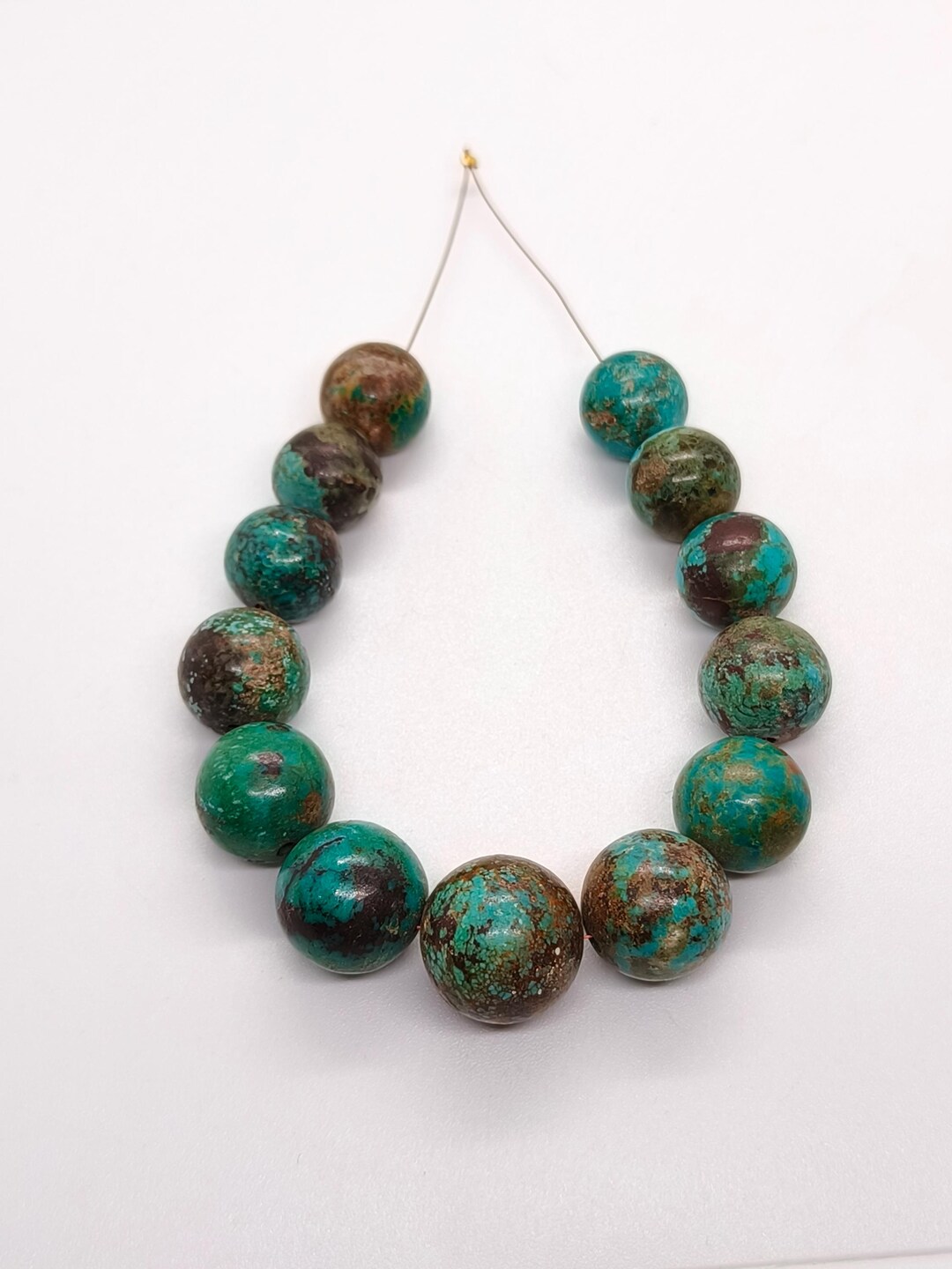 Natural Tibet Turquoise Round Beads 6 Inch-genuine Turquoise Beads ...