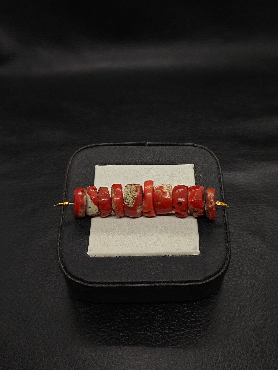 Vintage Italy Red Coral Coin Beads: Natural Gemstone Rondell (9/11 Mm ...