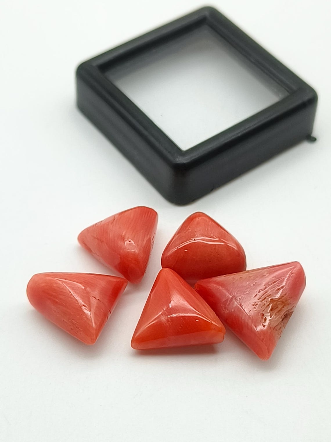 Rare Angle Skin Coral Trilling Shape Cabochon Lot-100%natural Salmon ...