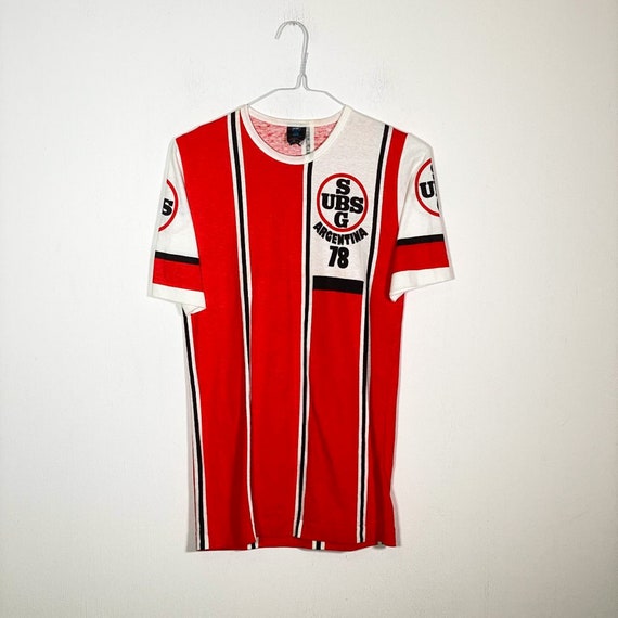 Vintage 80s ARGENTINA retro sport UBS t-shirt - Gem