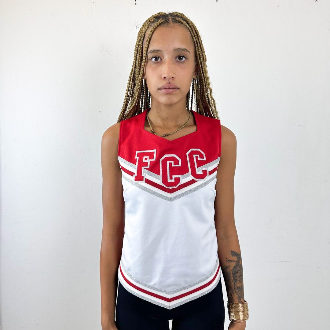 Vintage Y2k Cheerleader Red and White Top - Etsy