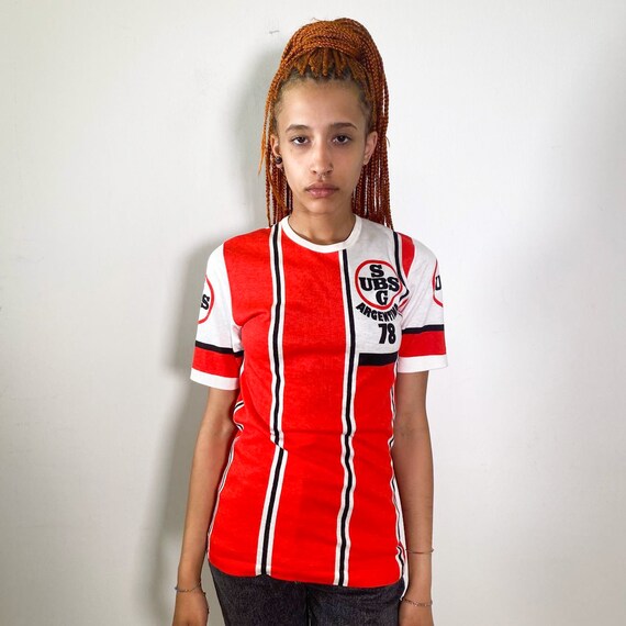 Vintage 80s ARGENTINA retro sport UBS t-shirt - Gem