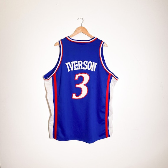 Vintage Mitchell & Ness Philadelphia 76ers Allen IVER… - Gem