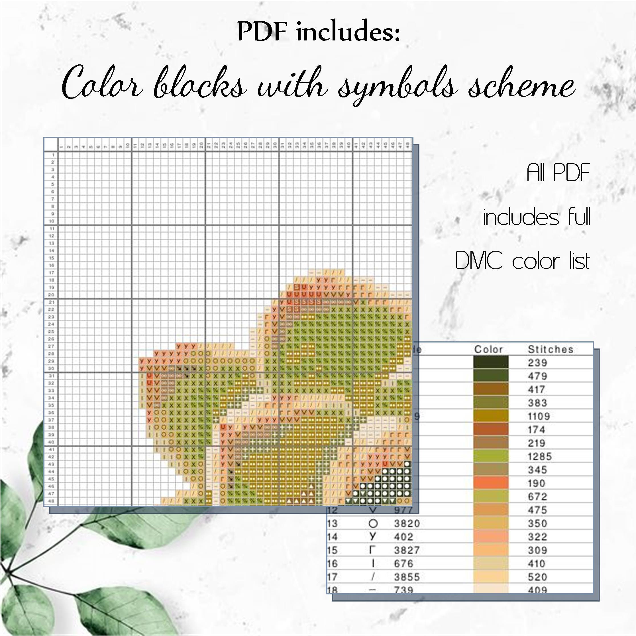 Succulent Cross Stitch Pattern Digital Format PDF Modern - Etsy