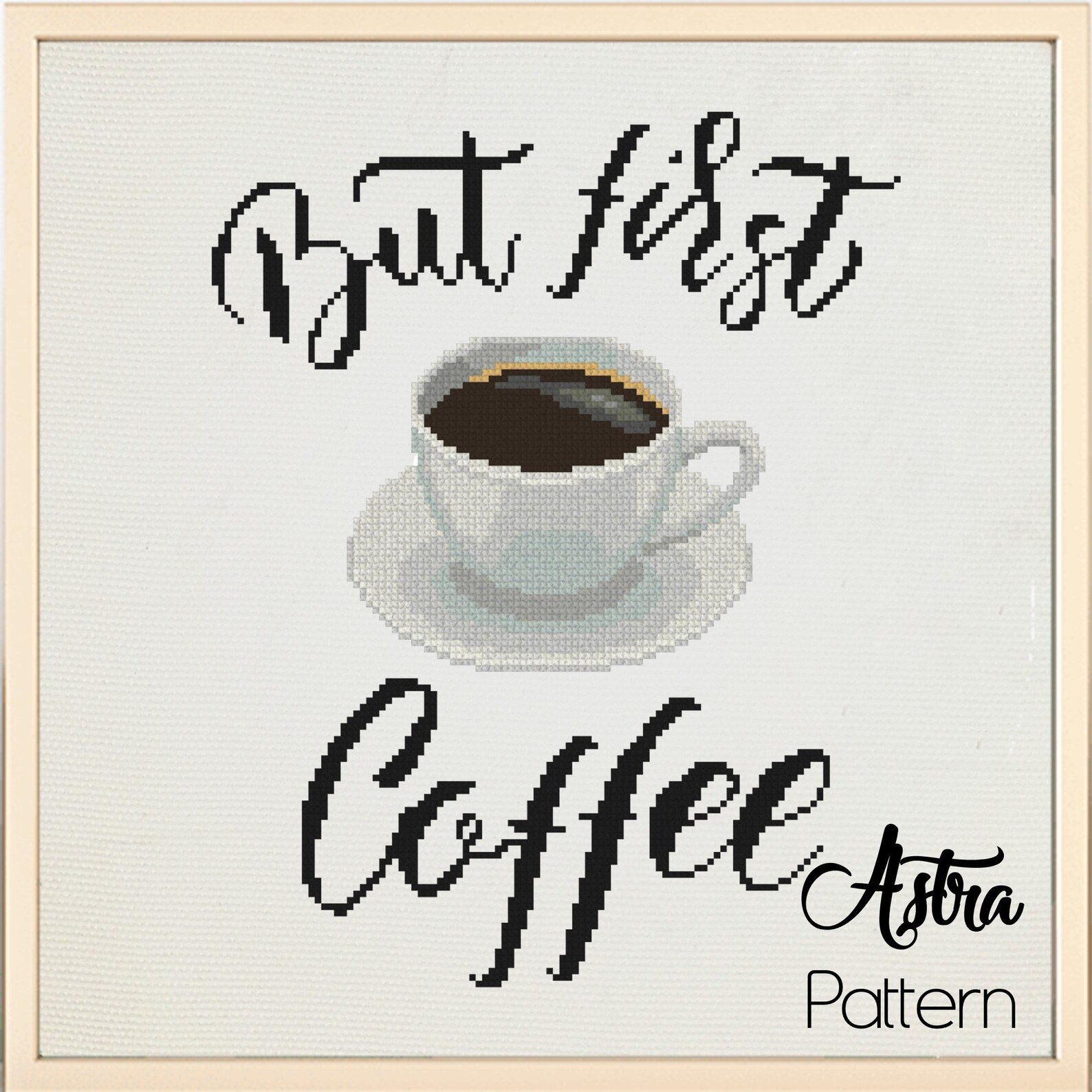 But First Coffee Cross Stitch Pattern Digital Format - PDF, Kitchen ...