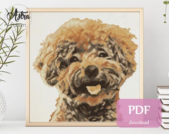 Toy Poodle Portrait Cross Stitch Pattern Downloadable PDF - Etsy