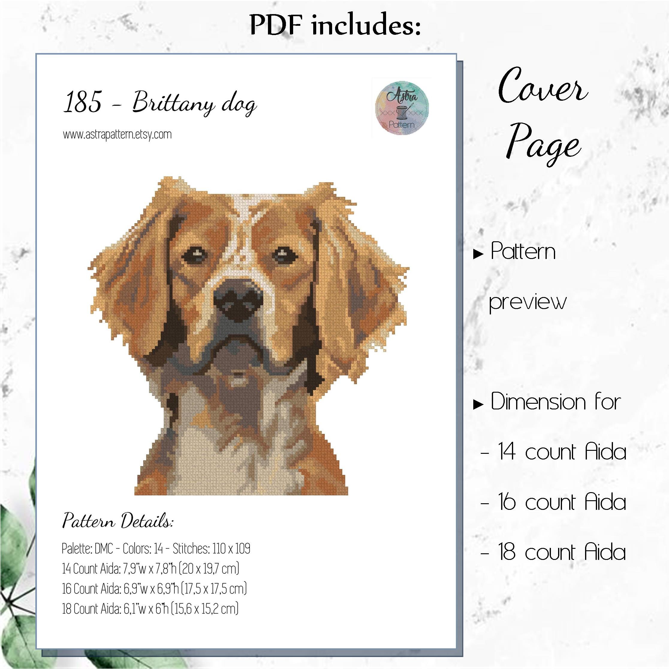 Brittany Spaniel Cross Stitch Pattern Digital Format PDF | Etsy