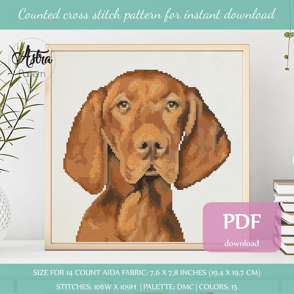 Cross Stitch Dog - Etsy