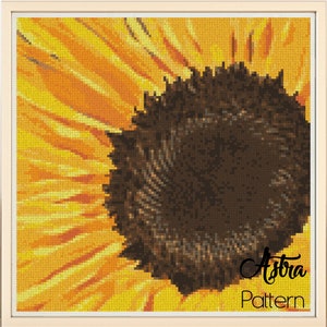 Sunflower Cross Stitch Pattern Digital Format - PDF, Flower Cross ...