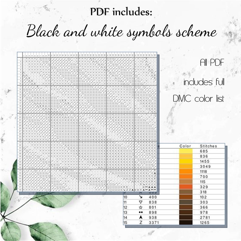 Sunflower Cross Stitch Pattern Digital Format PDF Flower | Etsy