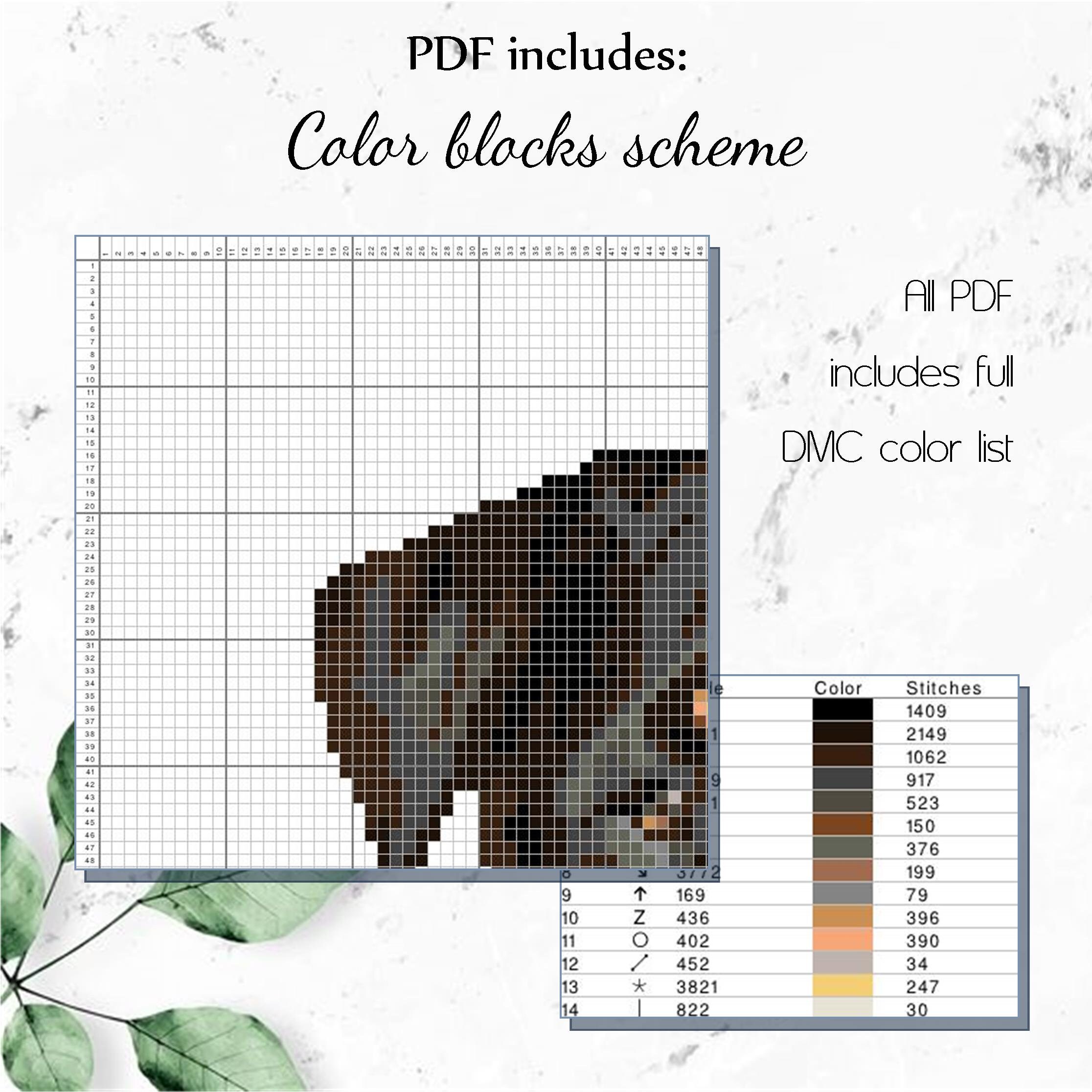 Rottweiler Cross Stitch Pattern Digital Format PDF | Etsy