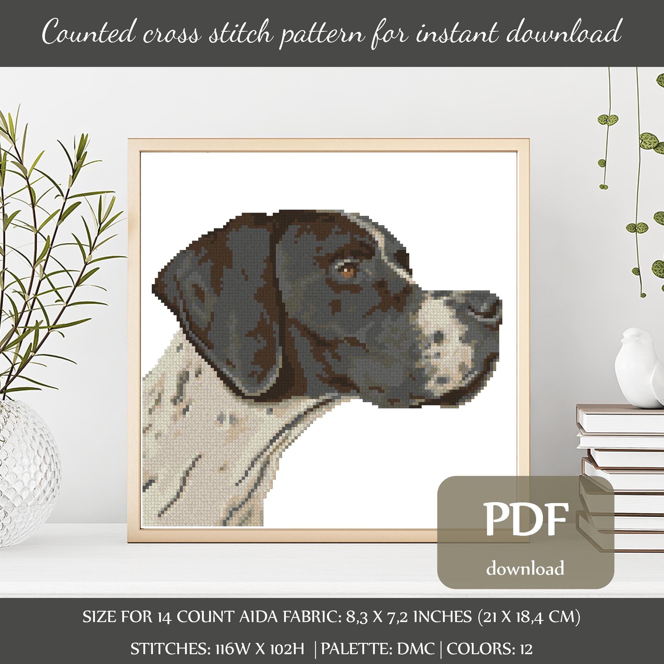 English Pointer Cross Stitch Pattern Digital Format PDF Dog | Etsy