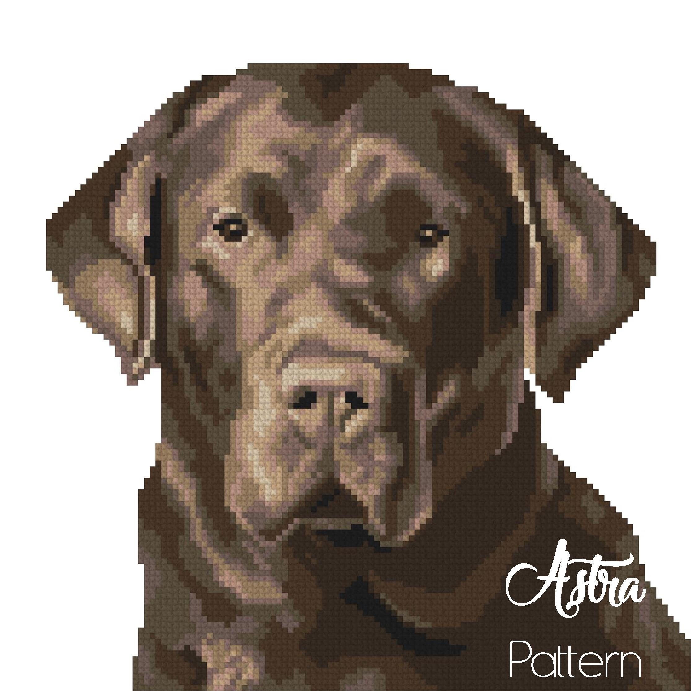 Chocolate Labrador Cross Stitch Pattern Digital Format PDF - Etsy