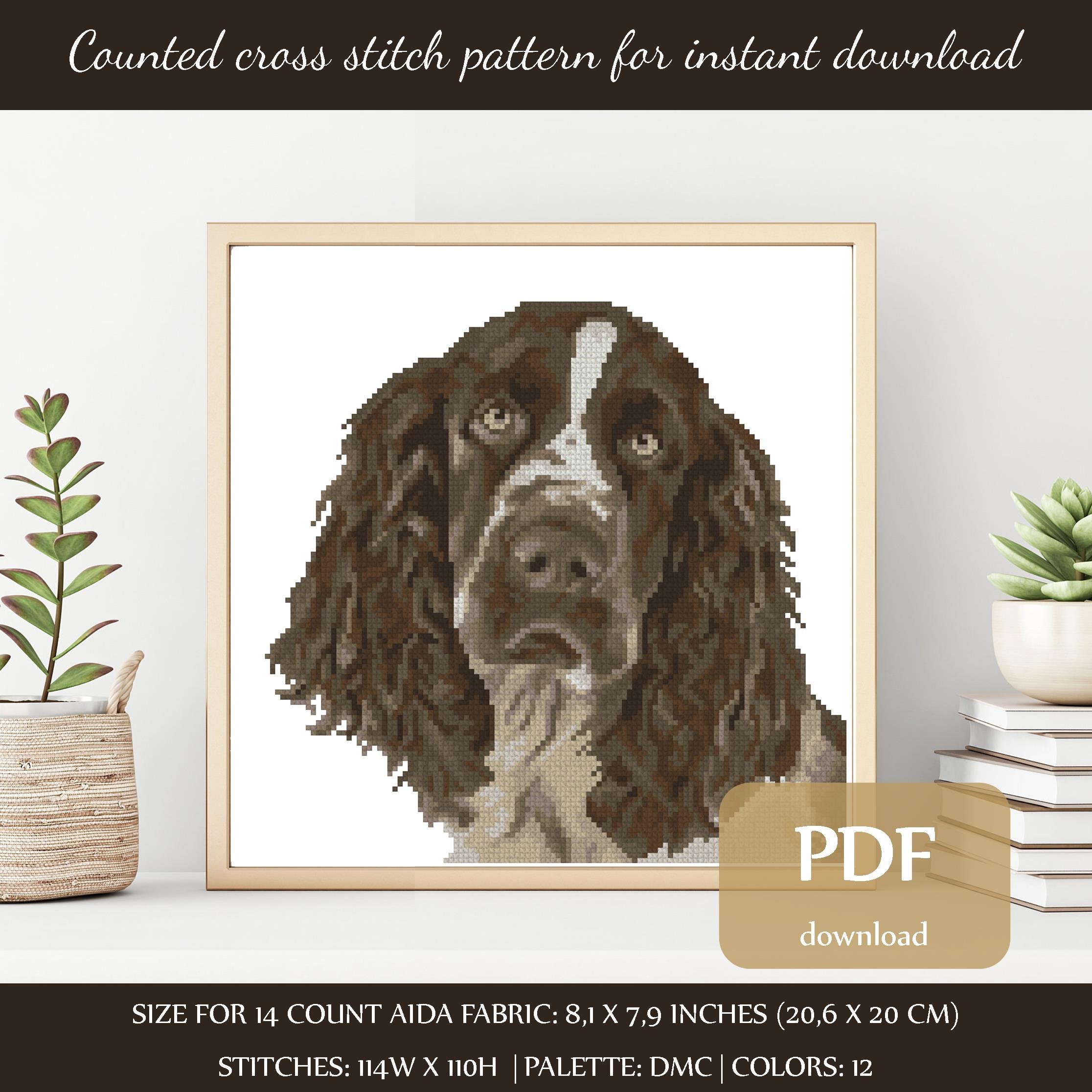 English Springer Spaniel Cross Stitch Pattern Digital Format - Etsy ...
