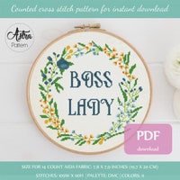 Boss Mama Embroidery File - Etsy