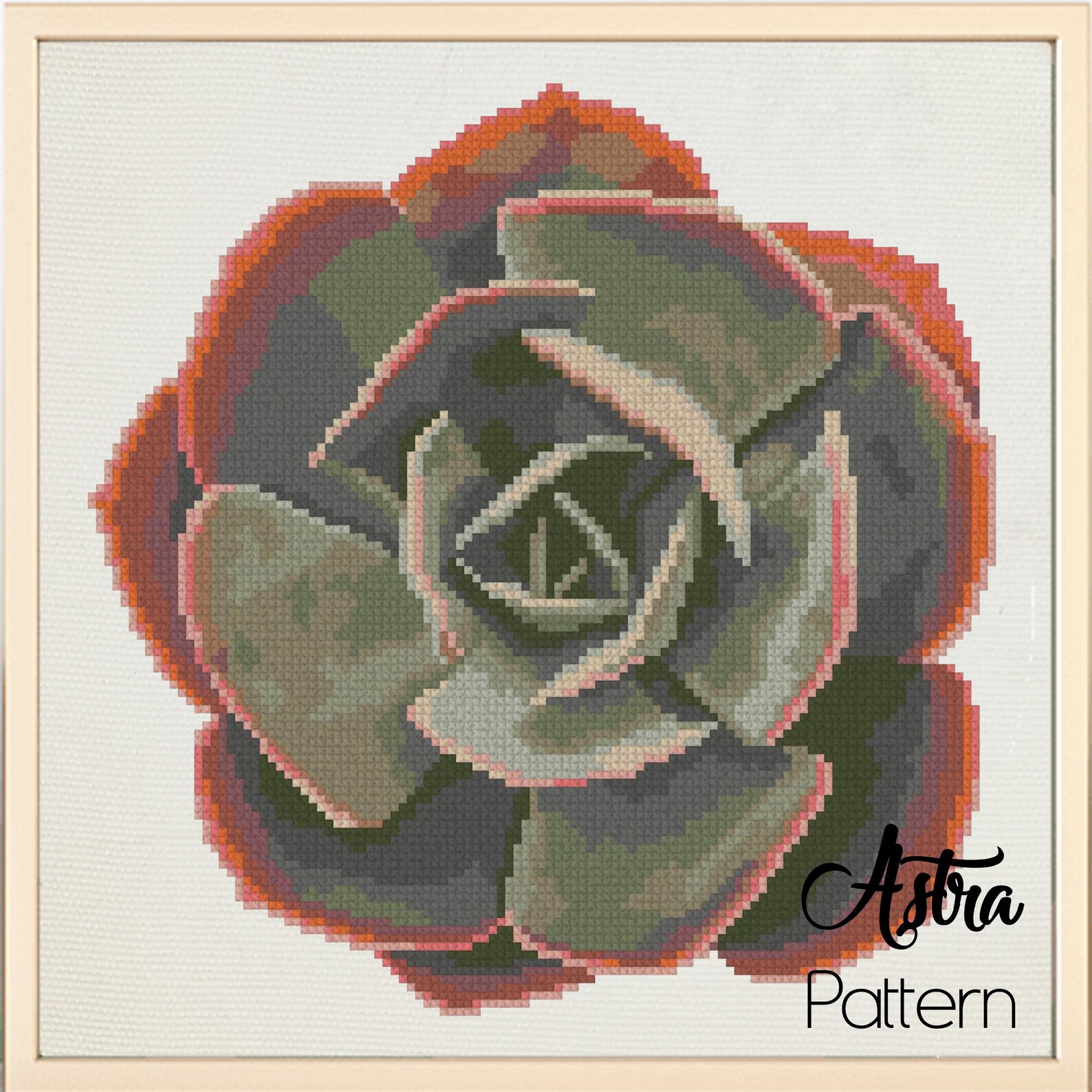 Succulent Cross Stitch Pattern Digital Format - PDF, Plant Cross Stitch ...
