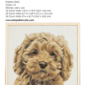Cockapoo Cross Stitch Pattern Digital Format - PDF, Dog Portrait Cross ...