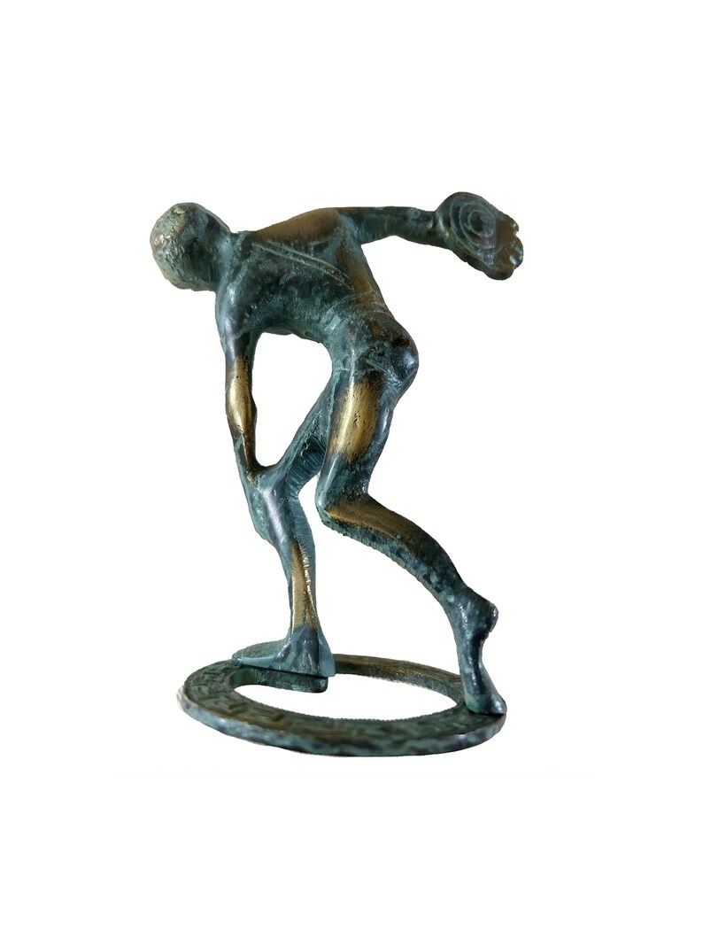 Greek Bronze Statue of Discus Thrower - Etsy