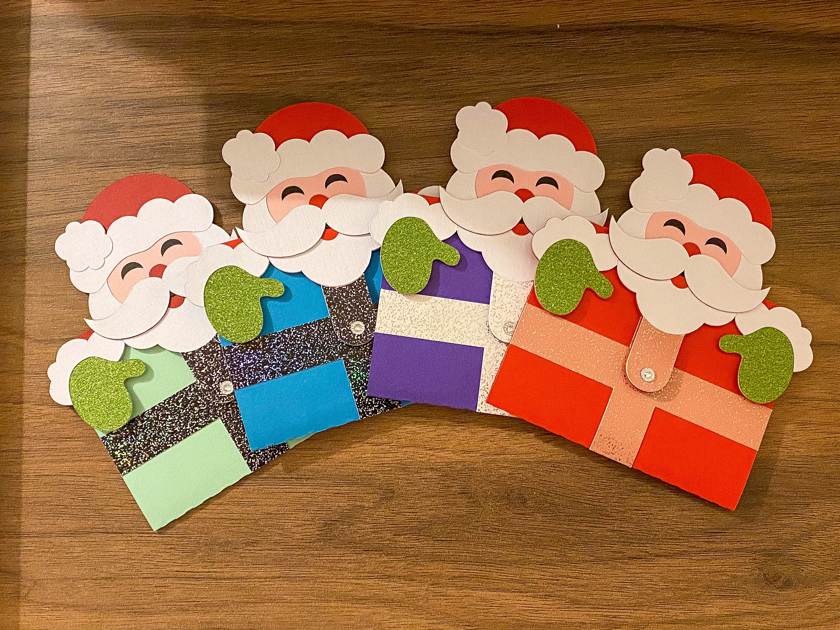 Christmas Santa Gift Card Holder / Money Wallet. Festive Gift Wrapping ...