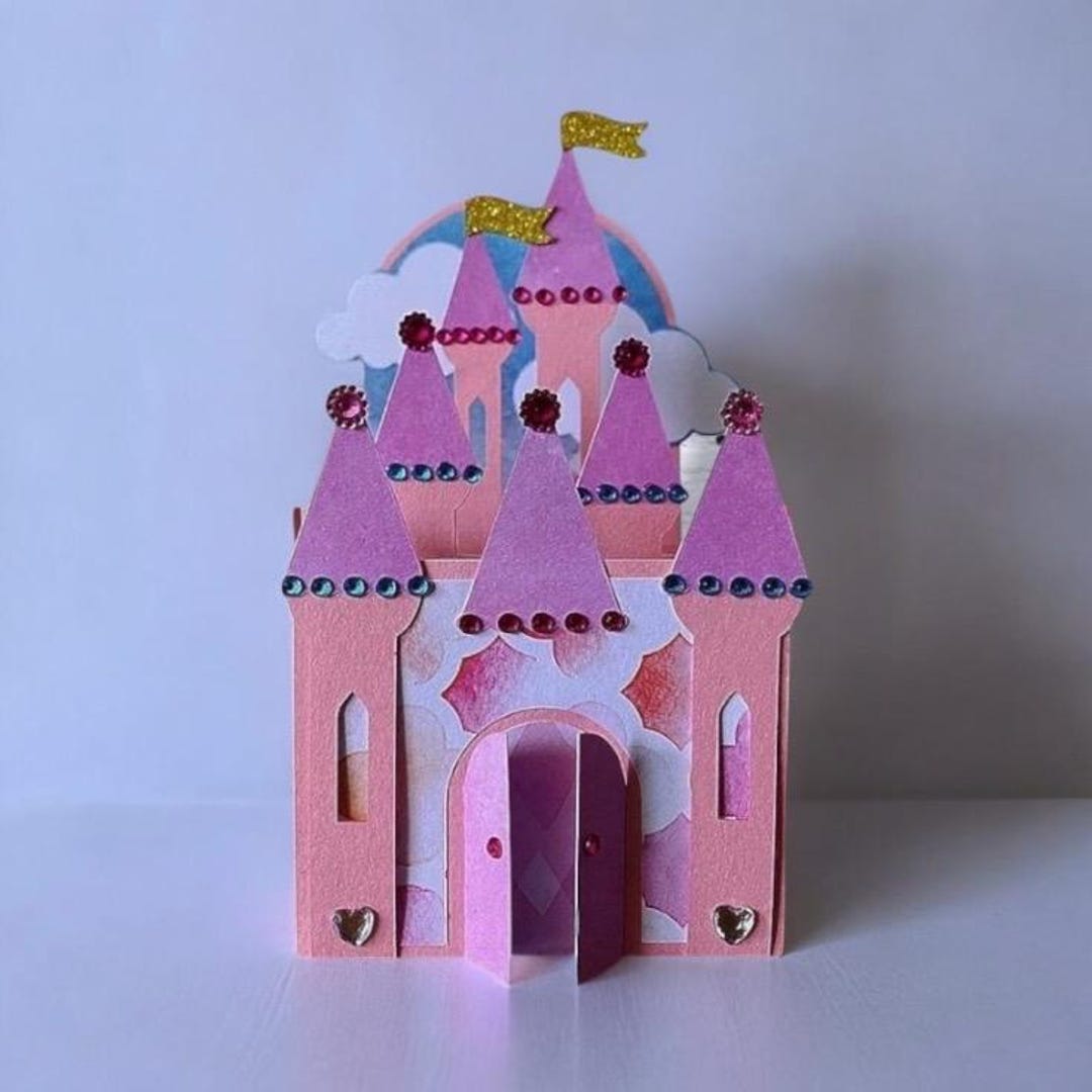 Princess Castle Card 3d. Fairy Tale Kingdom Castle Box Card. Children's ...