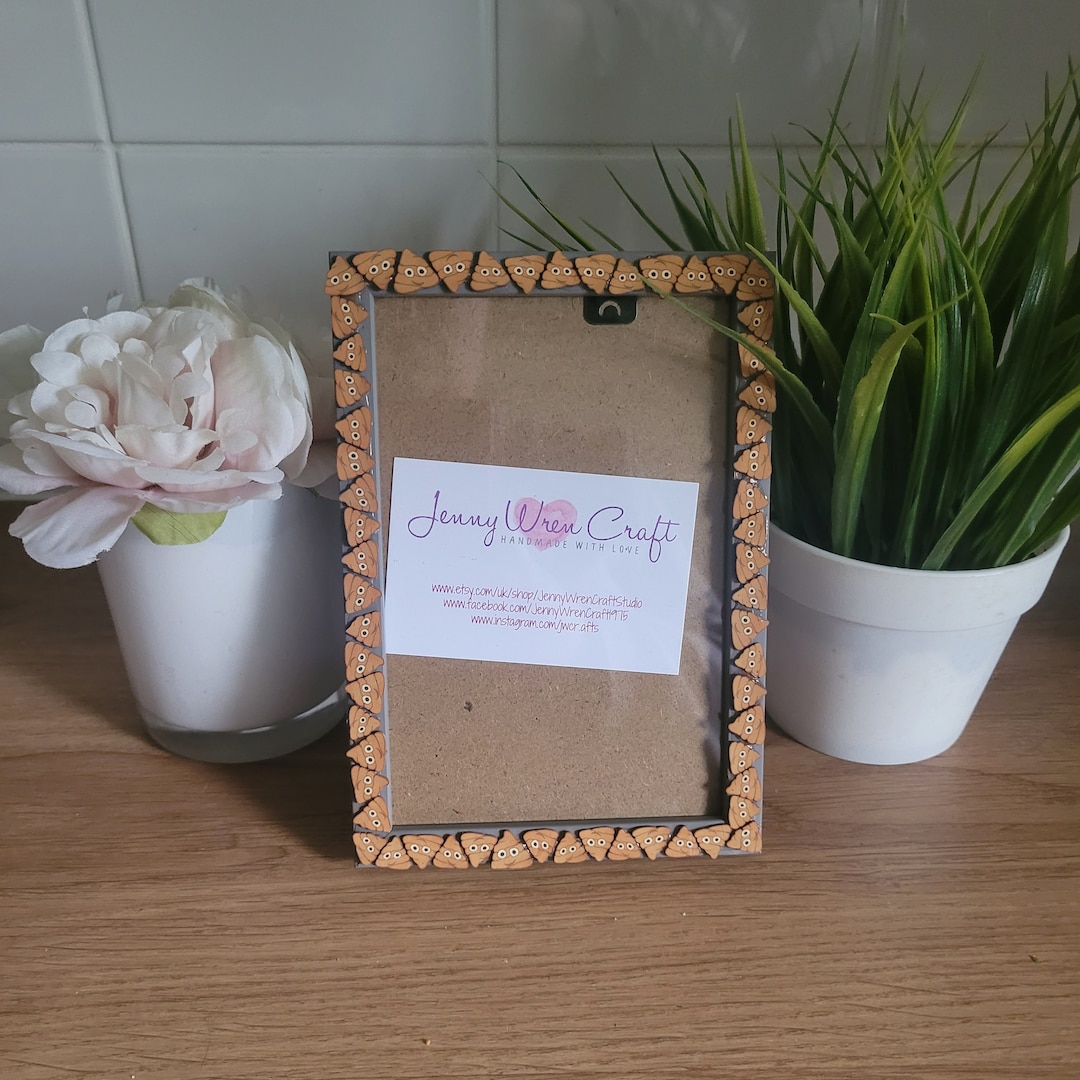Large Emoji Poo Clay Slices Photo Frame 4 X 6 Inches - Etsy