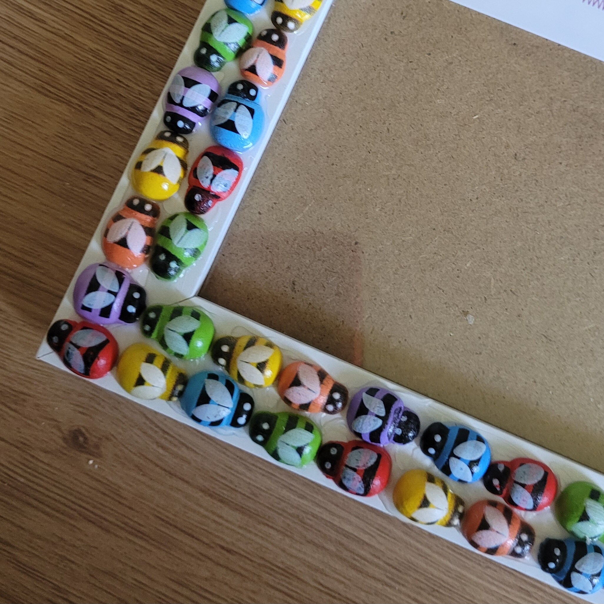 Rainbow Wooden Bumble Bee Decal Photo Frame 5 X 7 Inches - Etsy