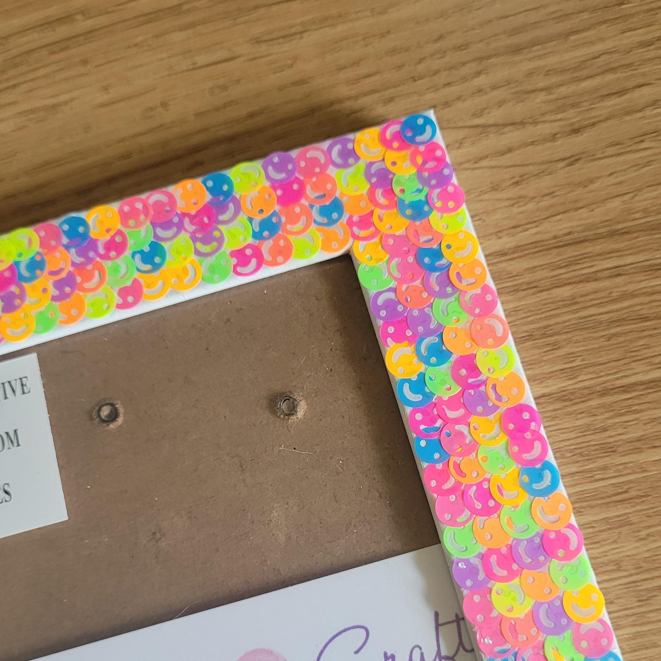 Colourful Neon Smiley Face Confetti Photo Frame 4 X 6 Inches - Etsy