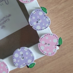 Colourful Wooden Apple Shaped Button Square Photo Frame 4 X 4 Inches - Etsy