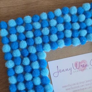 Wide Rectangular Blue Felt Ball Photo Frame 3 X 3.5 Inches - Etsy