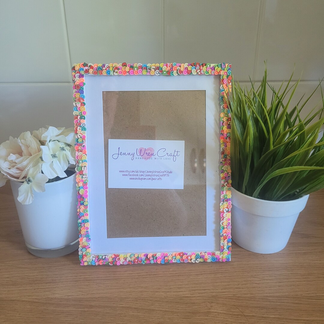 Colourful Fruit Clay Slices Photo Frame 6 X 8 Inches - Etsy