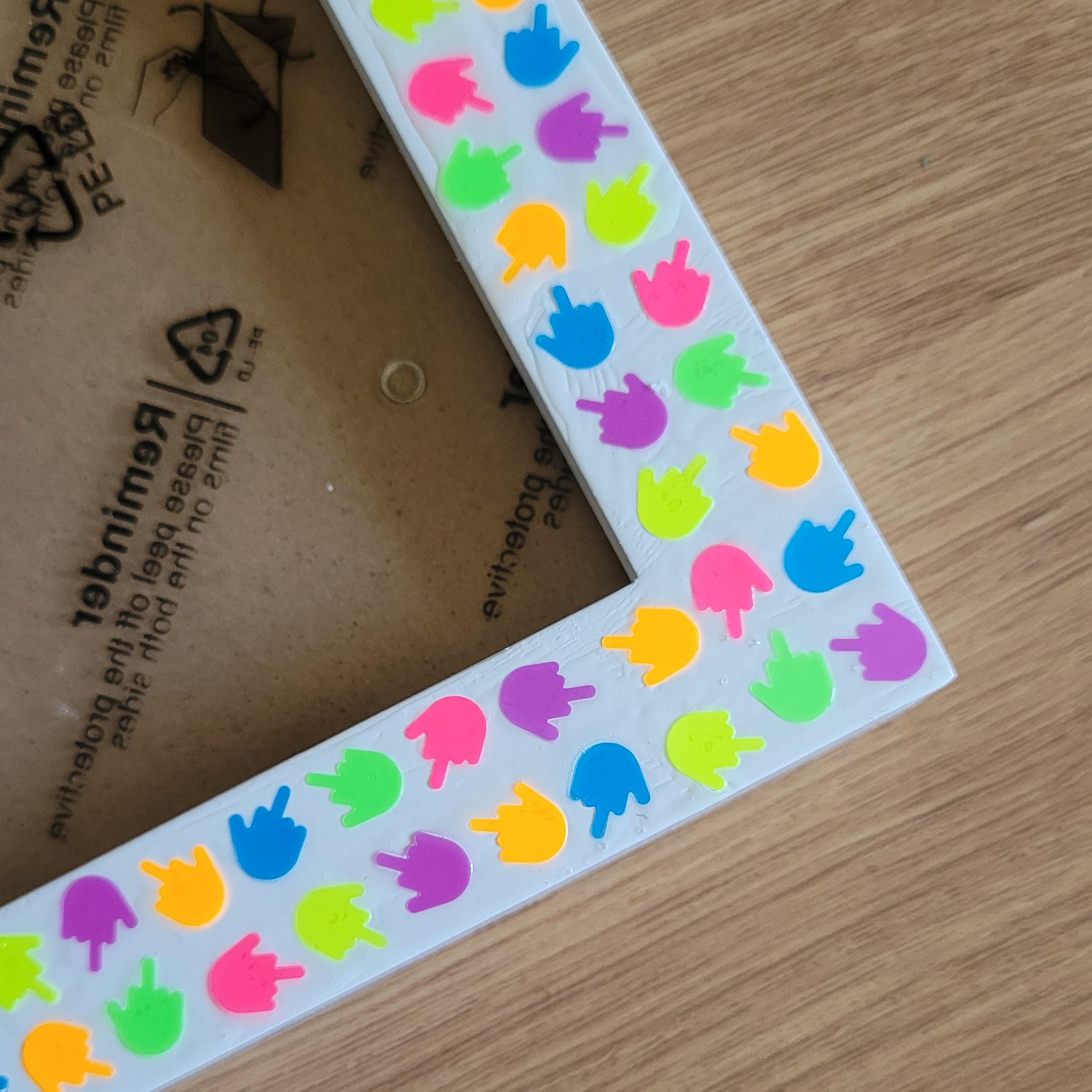 Colourful Neon Middle Finger Confetti Photo Frame 6 X 8 Inches - Etsy