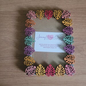 Colourful Wooden Leaf Button Photo Frame 4 X 6 Inches - Etsy
