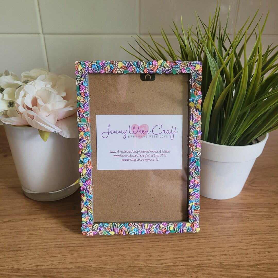 Colourful Fimo Leaves Slices Photo Frame 4 X 6 Inches - Etsy