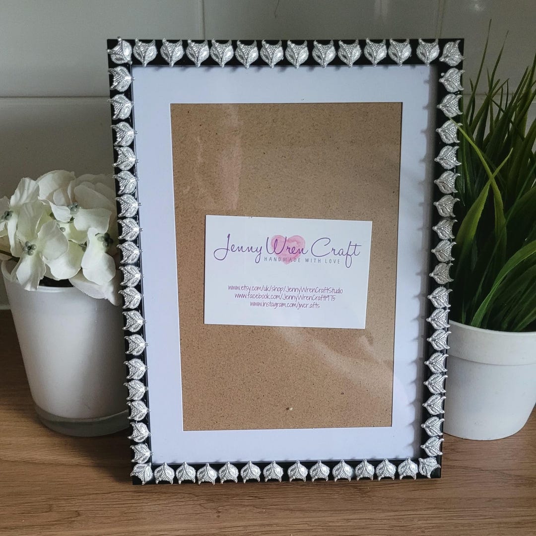 Silver Fox Face Acrylic Decals Photo Frame 5 X 7 Inches With Border, 6 ...