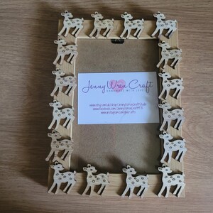 Wooden Deer/fawn Decal Photo Frame 4 X 6 Inches - Etsy