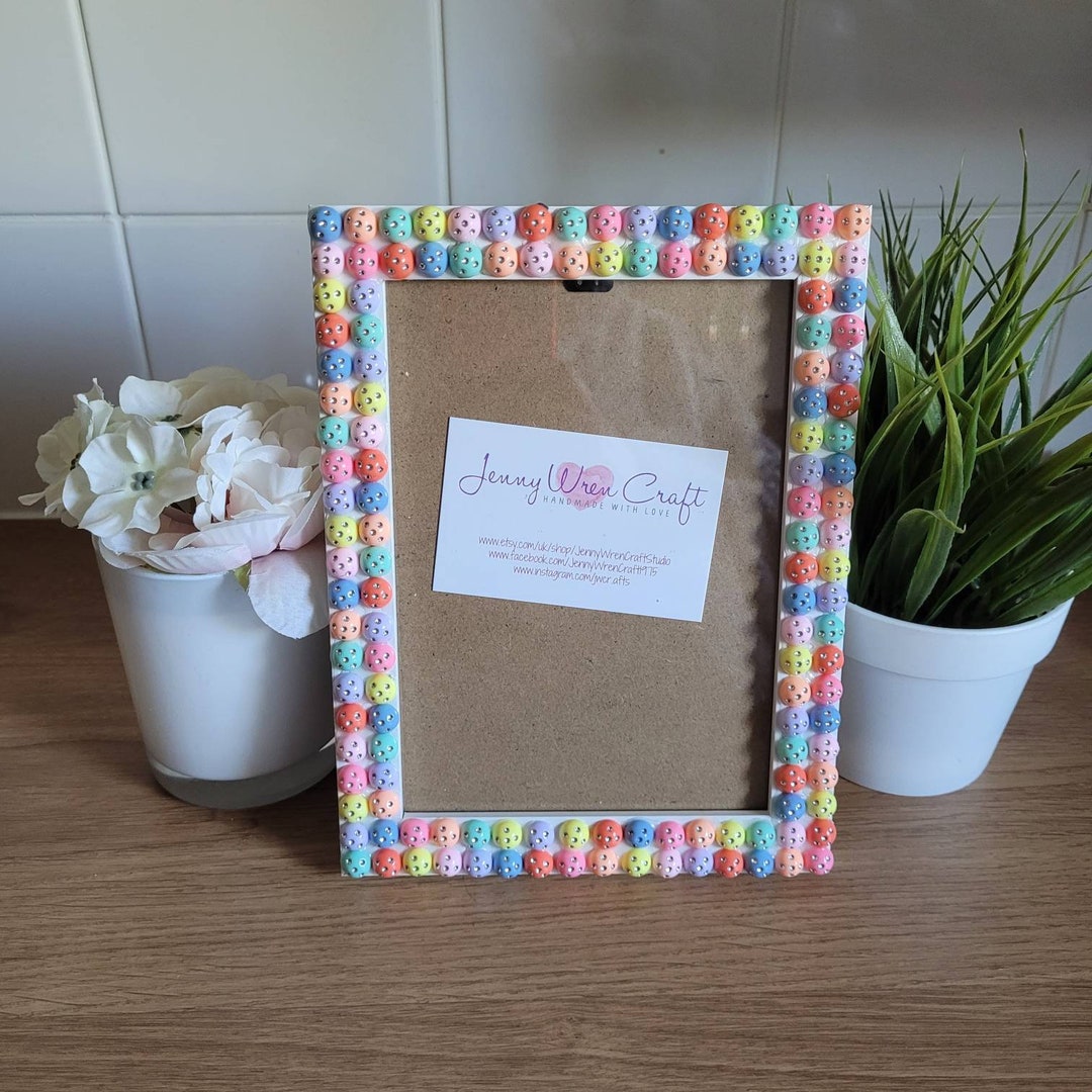 Colourful Dome Shaped Acrylic Cabochon Photo Frame 5 X 7 Inches - Etsy UK