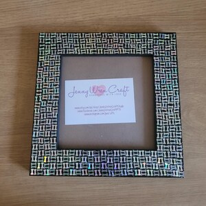 Silver Holographic Bone Shaped Glitter Square Photo Frame 5 X 5 Inches ...