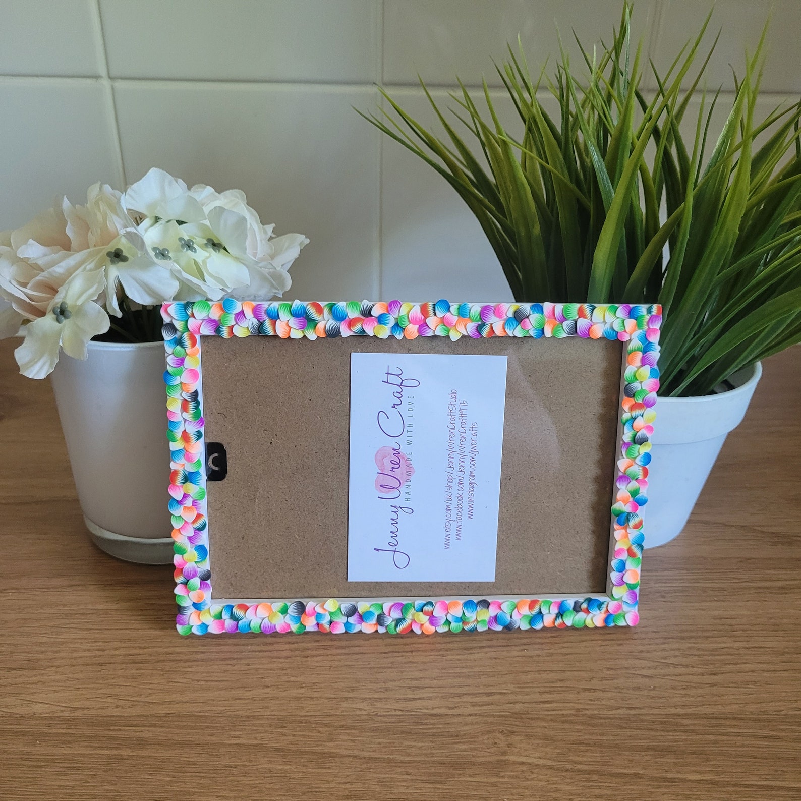 Colourful Feather Clay Slices Photo Frame 4 X 6 Inches - Etsy