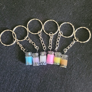 Colourful Glass Bubble Tea Key Ring/bag Tag - Etsy