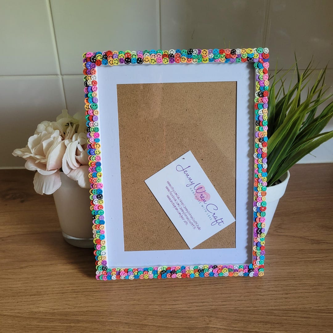 Smiley Faces Fimo Slices Photo Frame 5 X 7 Inches With Border, 6 X 8 ...