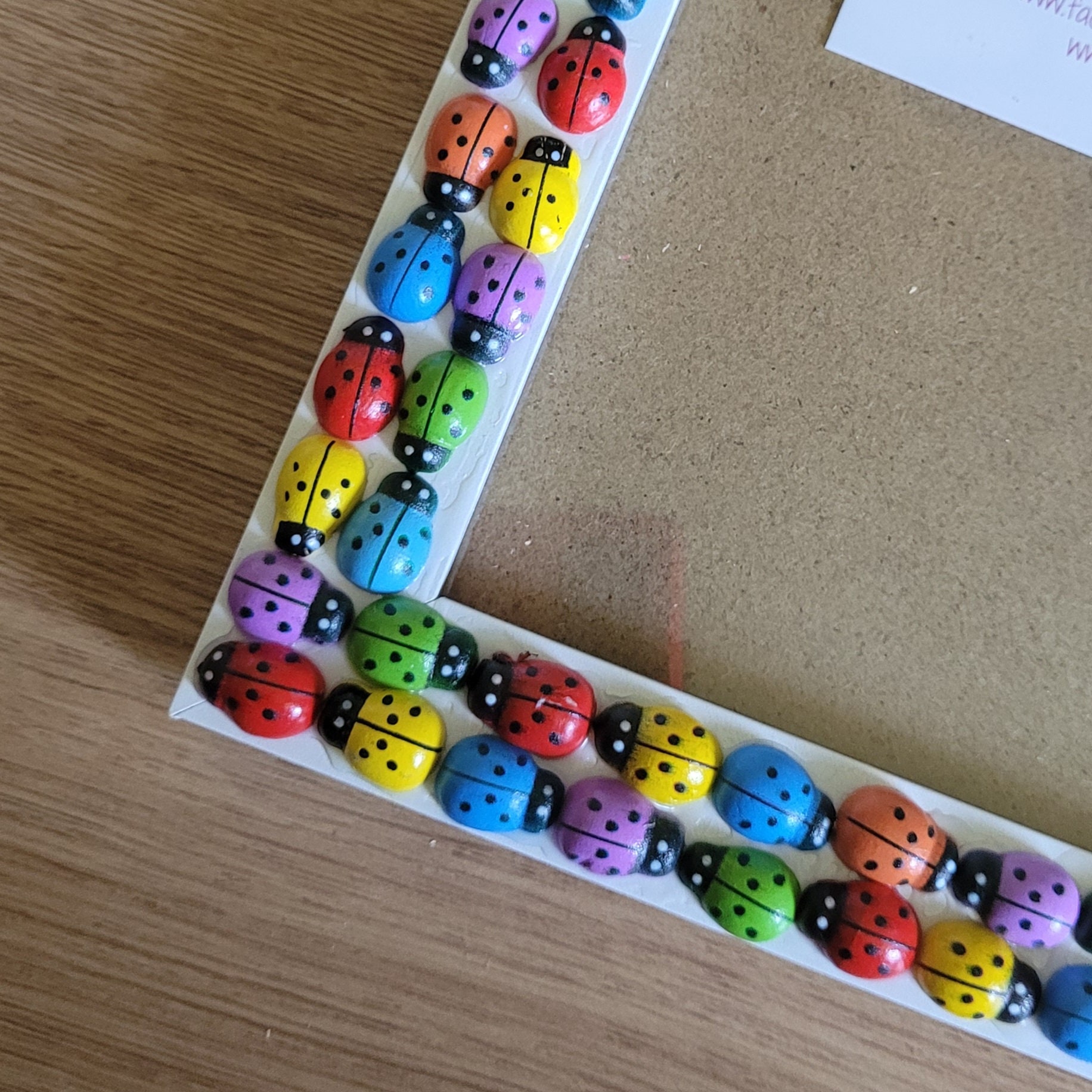Rainbow Wooden Ladybird/ladybug Decal Photo Frame 5 X 7 Inches - Etsy