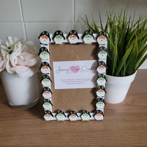 Cartoon Wooden Penguin Button Photo Frame 4 X 6 Inches - Etsy