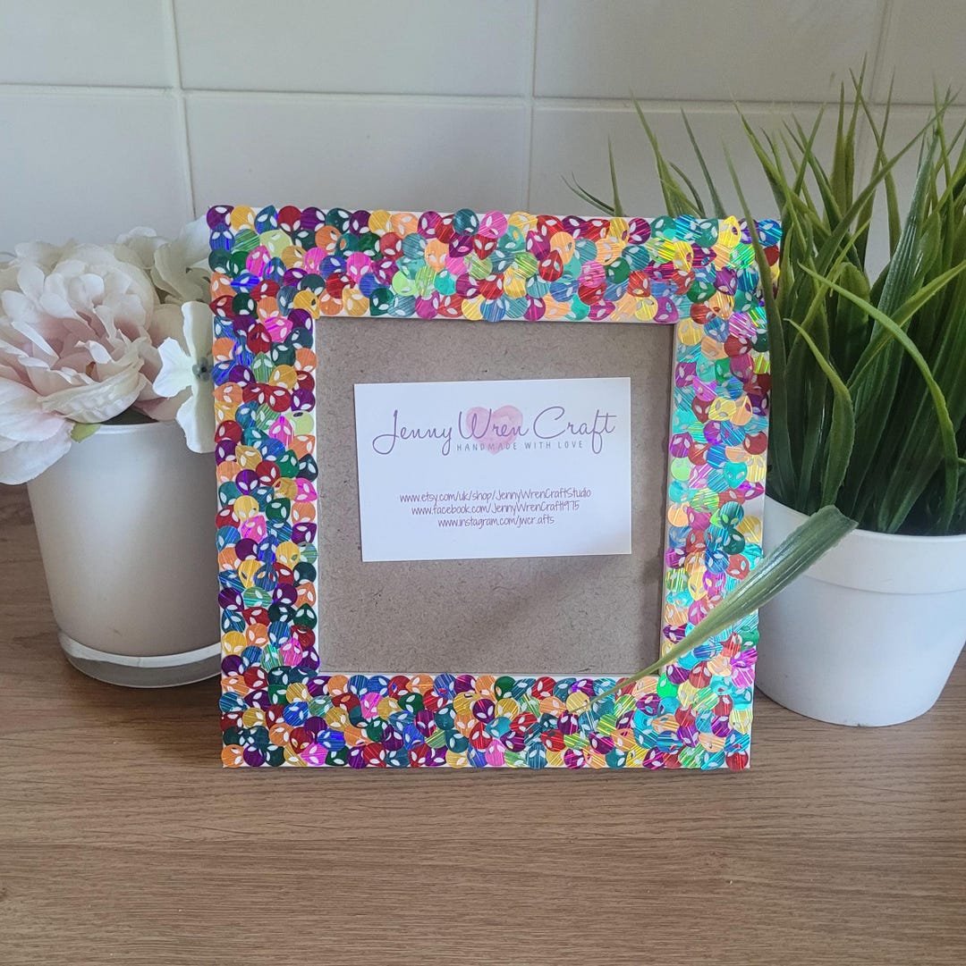 Colourful Alien Face Confetti Square Photo Frame 5 X 5 Inches - Etsy